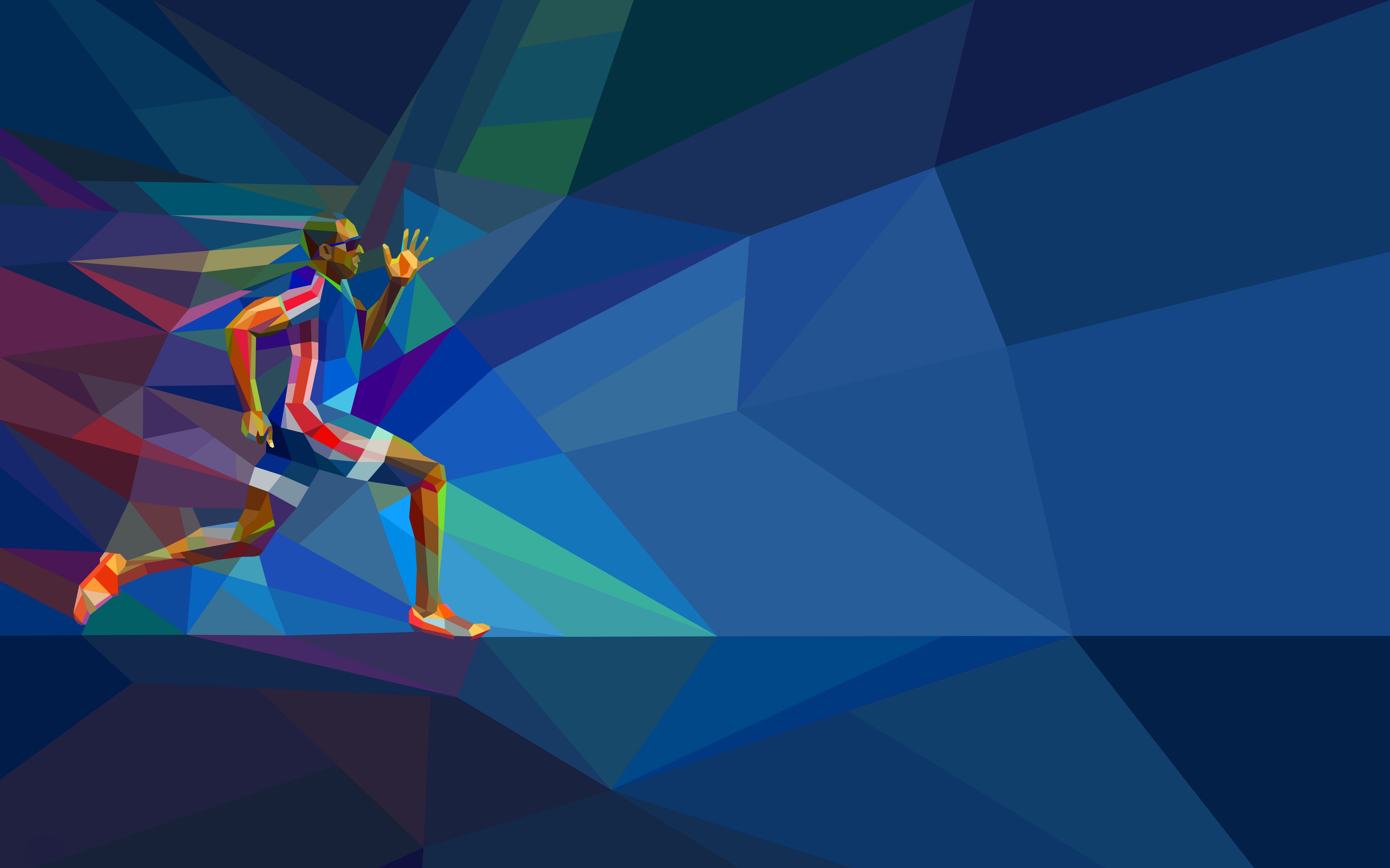 Wallpaper running athlete athletics athlete low poly for mobile and desktop section resolution 5120x3200 download