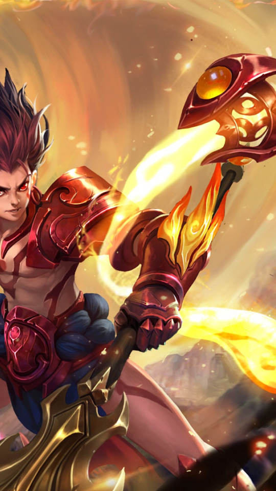 Download wallpaper fire, the game, guy, King of Glory, The king of glory, section games in ...