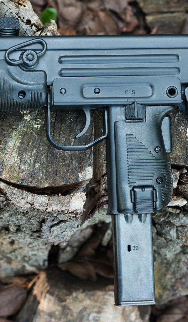 Download wallpaper macro, 9mm, gun machine gun, Model A, UZI, section weapon in resolution 600x1024