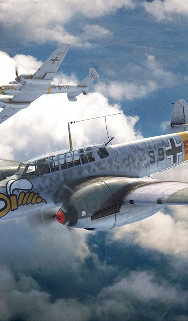 Download wallpaper Germany, Messerschmitt, Bf-110, Air force, combat ...