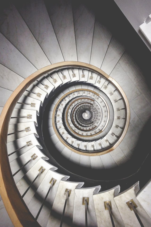 Download wallpaper circles, ladder, stage, step, stairs, steps, a ...