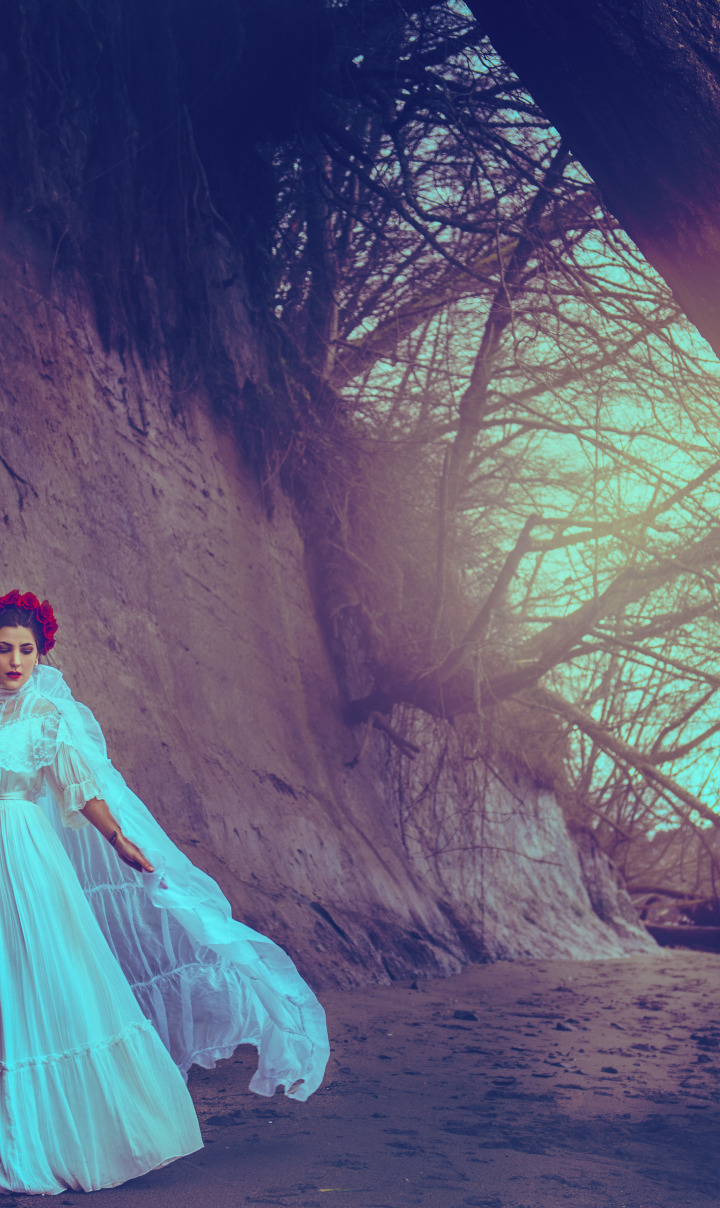 Download wallpaper girl, tree, dress, Stephanie Miller, section style ...