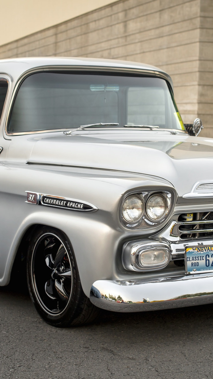 Download wallpaper retro, classic, Chevy, 1959, Apache 3100, section ...