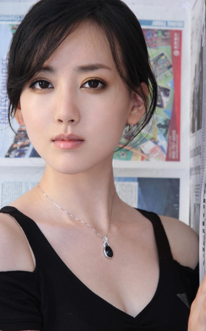 Download wallpaper look, actress, brunette, Asian, beauty, brown eyes ...