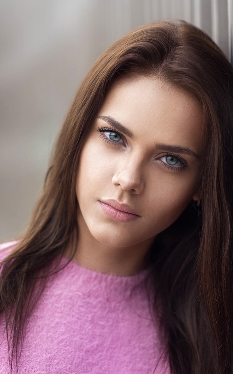 Download Wallpaper Blue Eyes Model Beauty Brunette Section Girls In