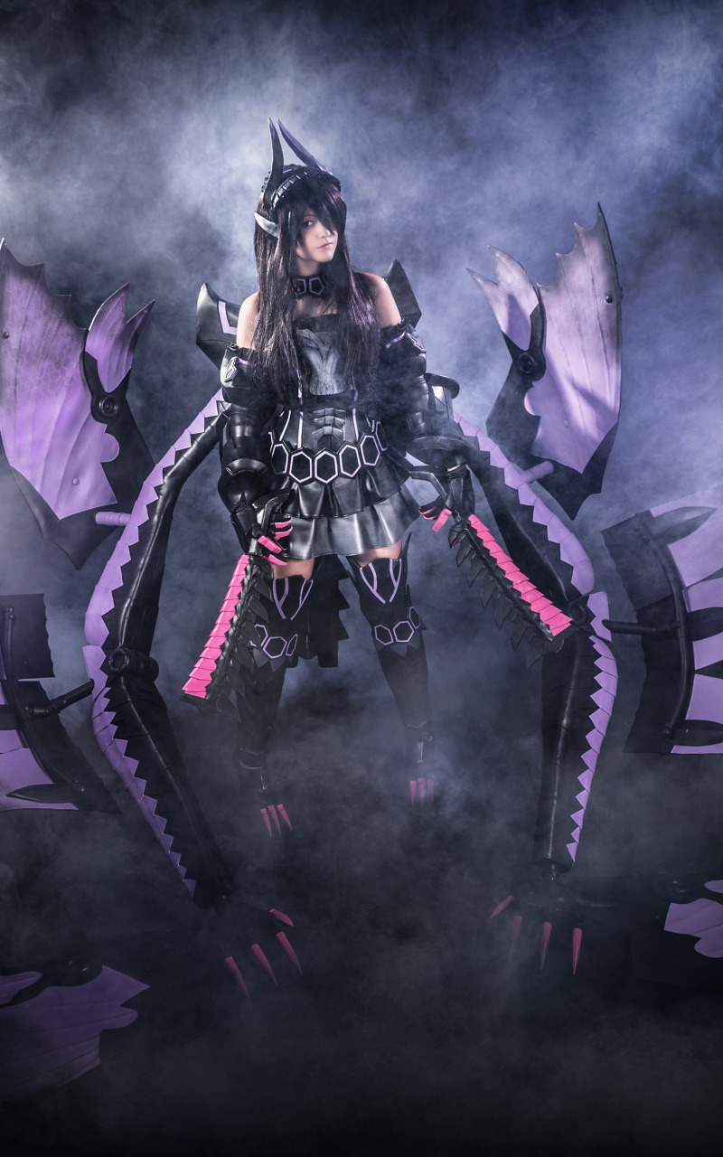 Download wallpaper girl, costume, horns, cosplay, section girls in resolution 800x1280