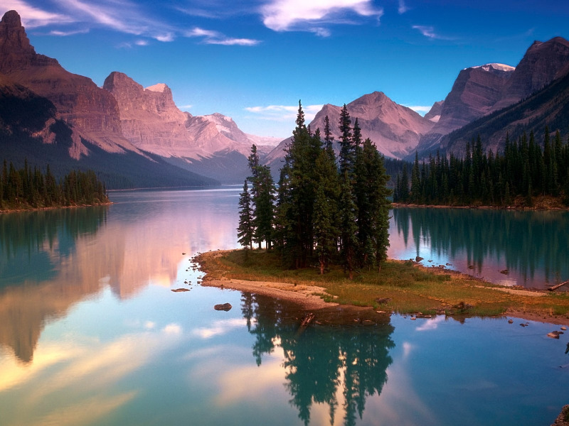 Download wallpaper trees, mountains, lake, 155, section landscapes in ...