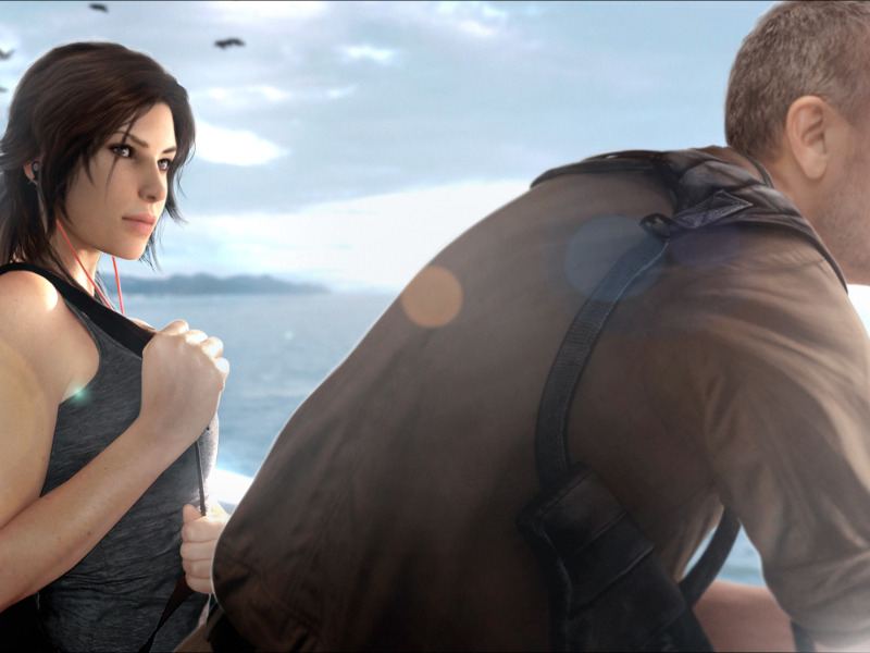 Download wallpaper girl, male, Square Enix, Lara Croft, Crystal ...