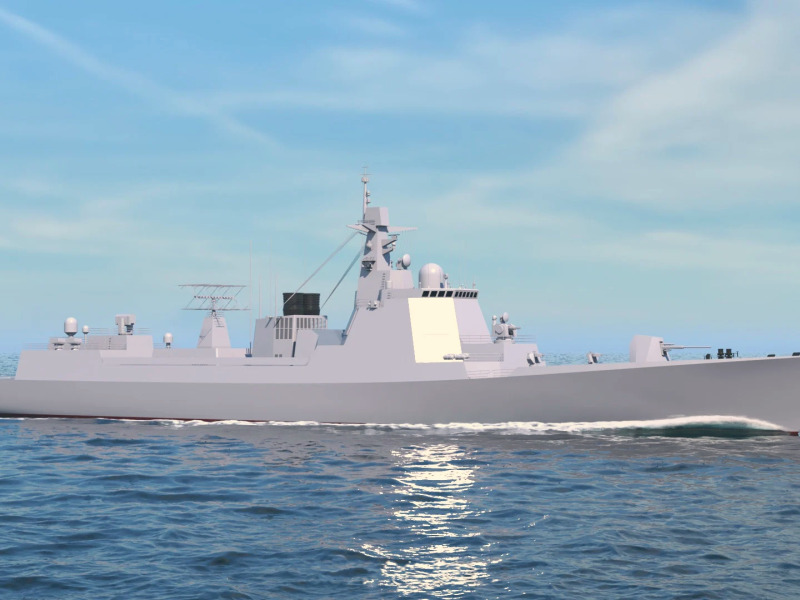 Download wallpaper China, destroyer, project 052D, section weapon in resolution 800x600