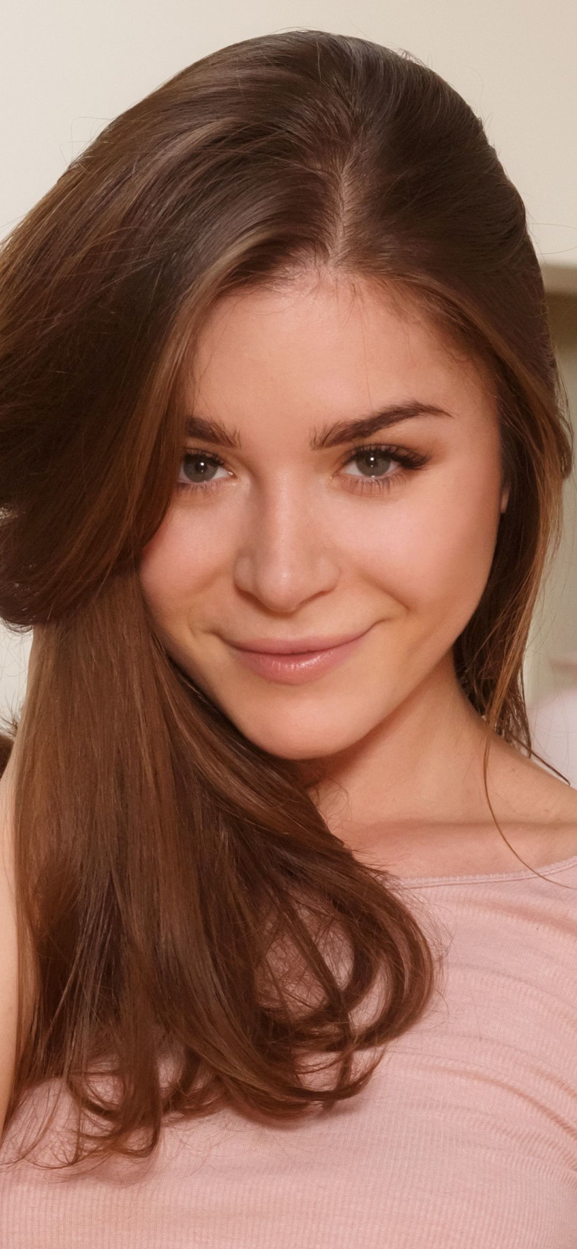 Download wallpaper girl, smile, model, hair, lily c, section girls in ...