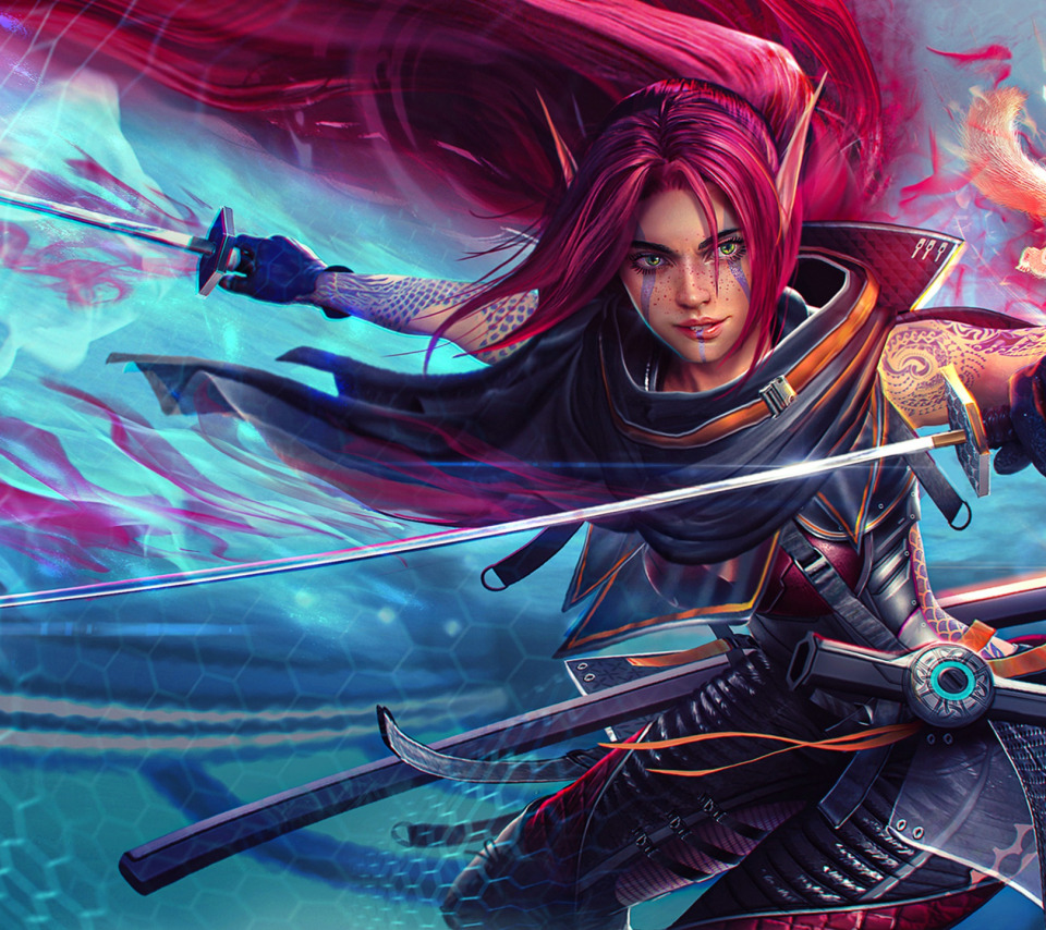 Download wallpaper girl, Art, Splash, ALLIRA, Shadowrun, section ...
