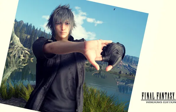 Wallpaper lake, photo, hands, guy, Final Fantasy XV for mobile and ...