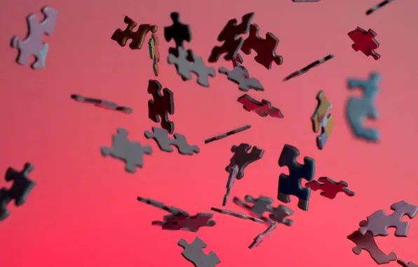 Wallpaper puzzle, falling, pieces images for desktop, section разное ...