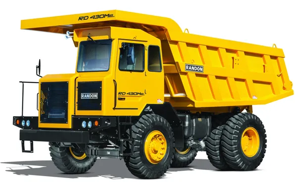 Wallpaper machine, Truck, white background, yellow for mobile and ...