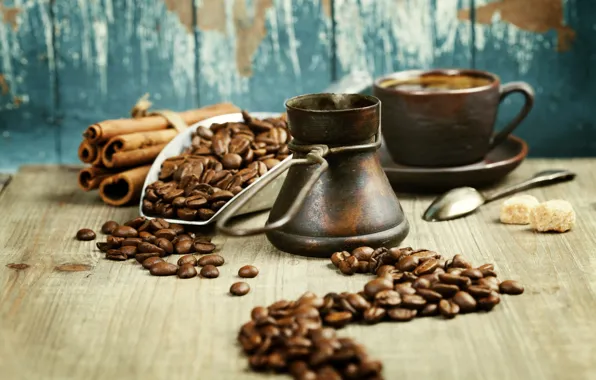 Wallpaper coffee, grain, Cup, drink, cinnamon, Natalia Klenova for ...