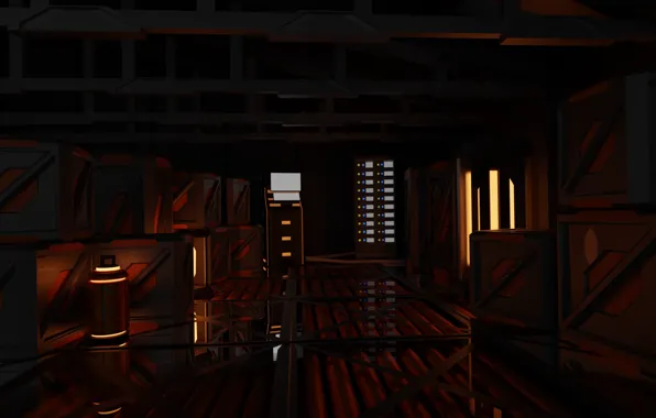 Download wallpaper light, box, yellow, hangar, rgb, section minimalism ...