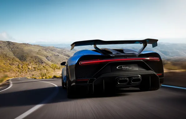 Wallpaper speed, Bugatti, rear view, hypercar, Chiron, 2020, Pur Sport ...