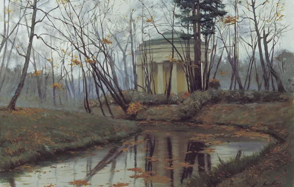 Download wallpaper oil, Canvas, 1994, Pavlovsk, Stanislav MOSKVITIN ...