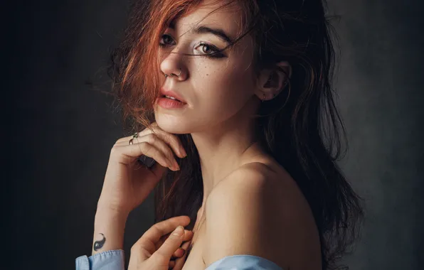 Wallpaper Pose Background Model Portrait Hands Makeup Piercing