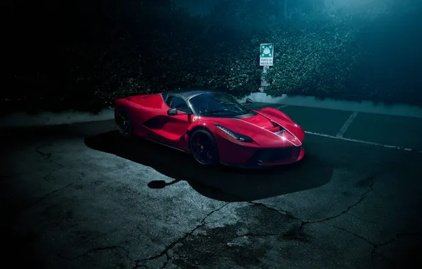 Wallpaper Red, Black, Night, LaFerrari, Aperta for mobile and desktop ...