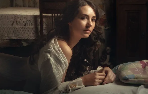 Wallpaper look, portrait, Sergey Rybin for mobile and desktop, section девушки, resolution ...