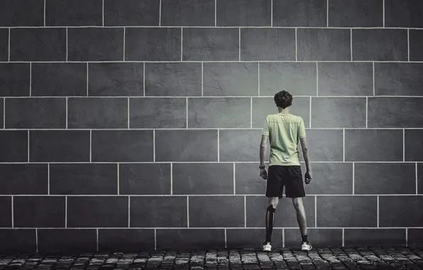 Download wallpaper wall, athlete, never surrender, section sports in ...