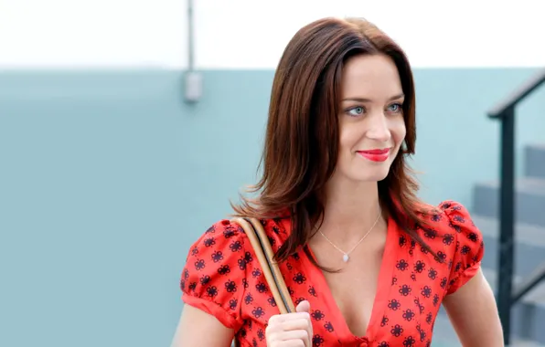 Wallpaper smile, dress, actress, Emily Blunt, Emily Blunt for mobile ...