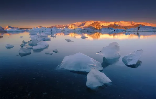 Wallpaper ice, sea, Iceland for mobile and desktop, section природа ...