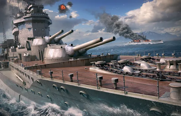 Wallpaper Battleship, Wargaming Net, WoWS, World of Warships, The World ...