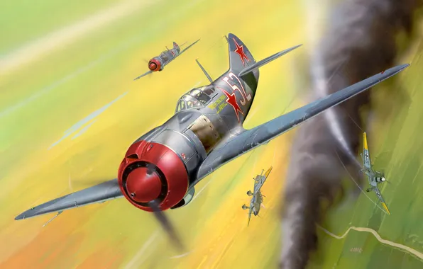 Wallpaper Lavochkin, La-5FN, Lavochkin for mobile and desktop, section ...