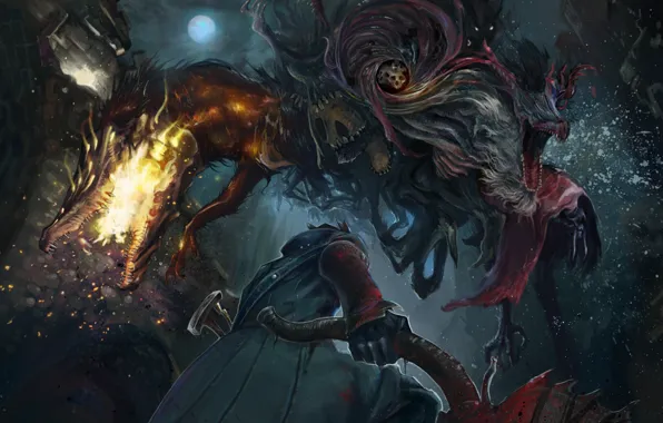 Wallpaper art, hunter, art, bloodborne, Church monster, Watchdog ...
