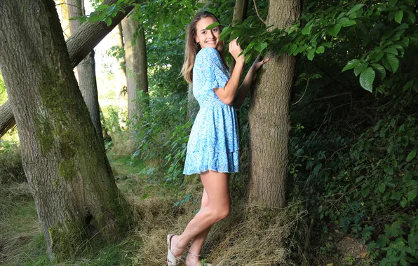 Wallpaper forest, long hair, trees, model, gorgeous, posing, beautiful ...
