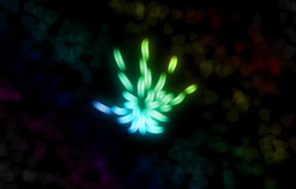 Download wallpaper color, hand, glow, section abstraction in resolution ...