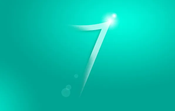 Download wallpaper minimalism, logo, seven, logo, Windows 7, turquoise ...