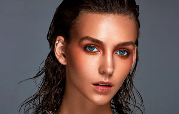 Download wallpaper look, pose, model, portrait, makeup, Rachel Cook ...