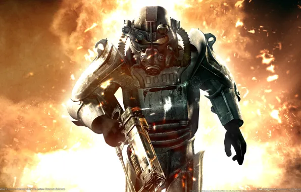 Download wallpaper the explosion, weapons, hit, Fallout 3, section ...