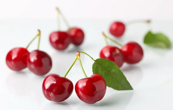 Wallpaper cherry, berries, white background, cherry for mobile and ...
