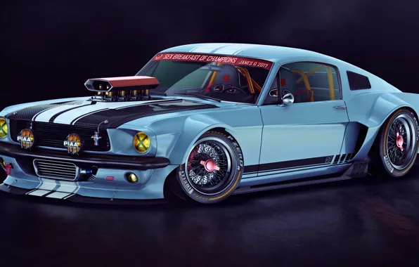 Wallpaper retro, tuning, Mustang images for desktop, section ford ...