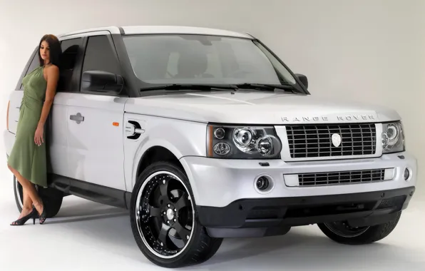 Wallpaper auto, girl, background, Girls, dress, Land Rover for mobile ...