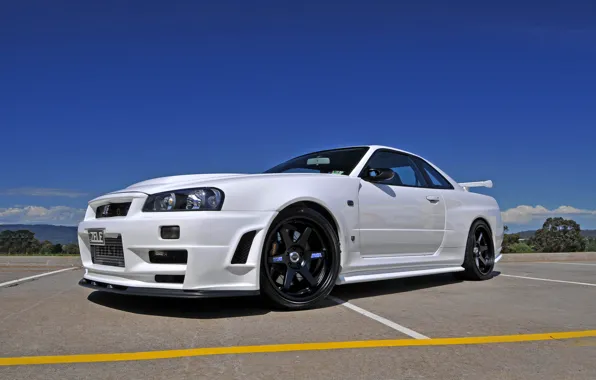 Wallpaper GTR, Nissan, Skyline, BNR34, ONLY, v Spec II for mobile and ...