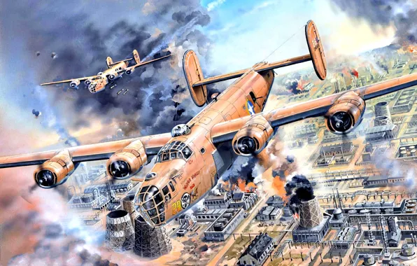 Download wallpaper B-24, WWII, 9th Army Air Force, 512th BS, 376th BG ...