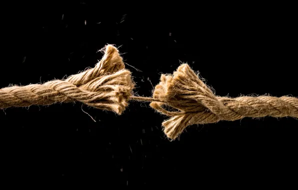Download wallpaper break, black background, rope, section miscellanea ...