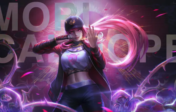 Wallpaper girl, sings, Mori Calliope, HoloLive for mobile and desktop ...