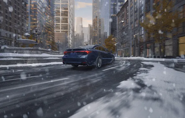 Wallpaper Home, Road, Snow, Toyota, Back, Toyota Camry XSE AWD, Mid ...