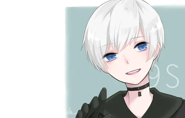Download wallpaper look, smile, portrait, boy, Nier Automata, YoRHa No ...