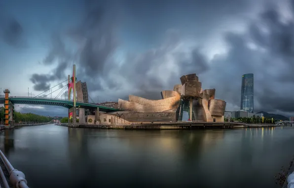 Wallpaper the city, Bilbao, The Guggenheim Museum for mobile and ...