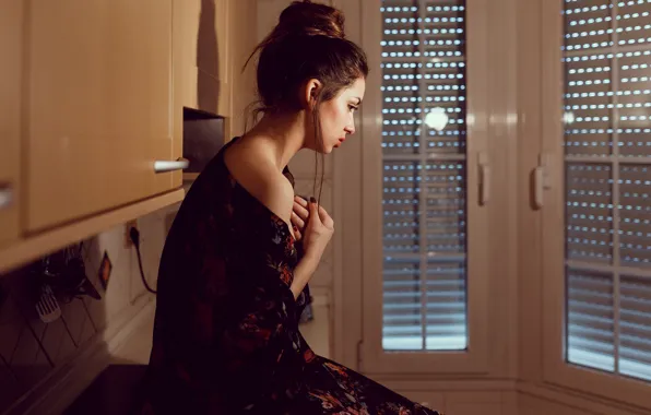 Download wallpaper girl, face, background, profile, section girls in ...