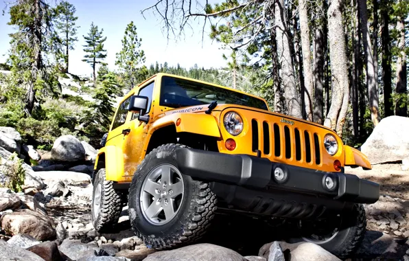 Wallpaper Yellow, Stones, Jeep, Car, Car, Wallpapers, Yellow, SUV for ...