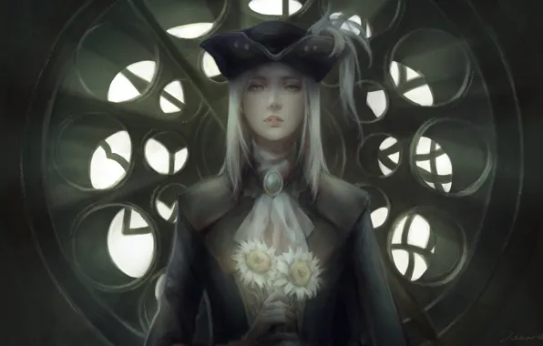 Wallpaper girl, flowers, Dry, bloodborne, Lady Maria for mobile and ...