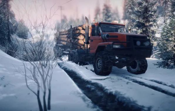 Download wallpaper HDR, Alaska, Wood, Winter, Snow, Game, Trees, UHD ...